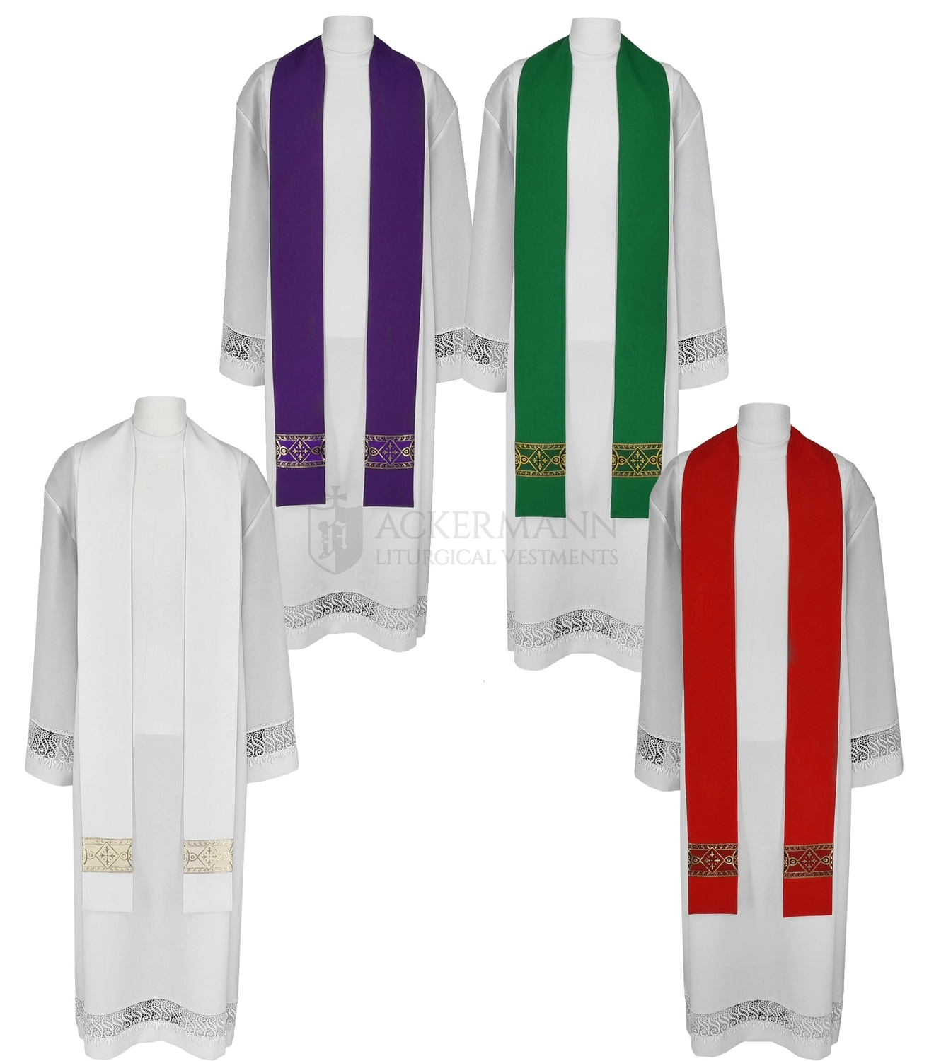 Set of 4 Gothic Stoles model 113 19194 - Vestments24.com