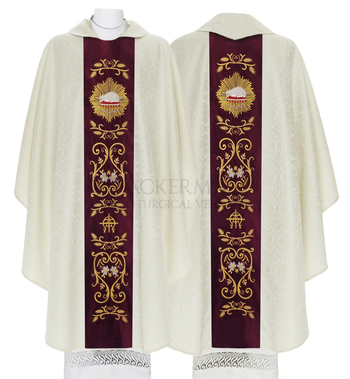 Gothic Chasuble Lamb of God for Easter season 20016 - Vestments24.com