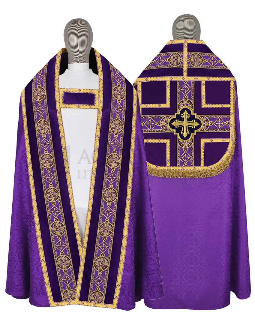 Purple Roman Cope with stole model 310 18702 - Vestments24.com