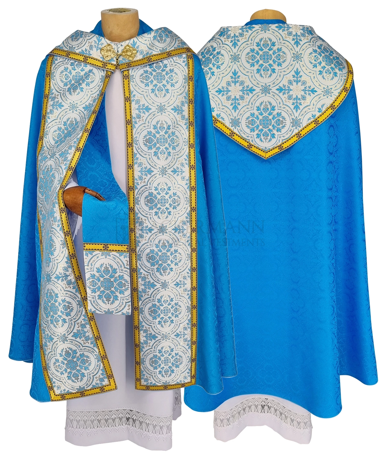 Gothic Cope with stole made of damask fabric 20354 - Vestments24.com